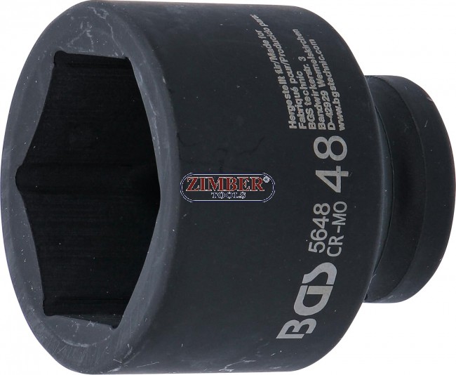 Impact Socket, Hexagon | 20 mm (3/4") | 48 mm 5648 - BGS technic.