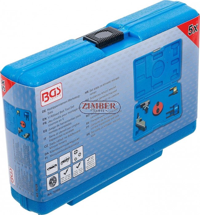 V-Ribbed Belt Tool Set | 5 pcs. -ZB-70109 - BGS technic.